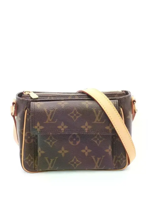 LOUIS VUITTON 2005 Monogram Vivacité Pm Shoulder Bag - Brown