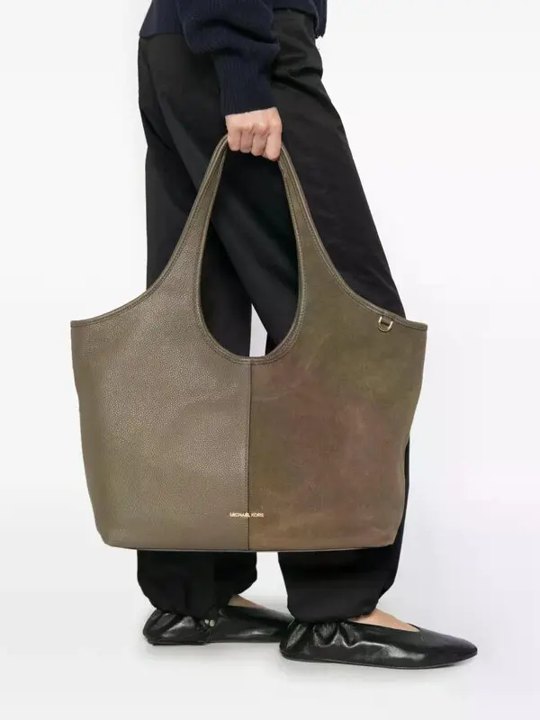 Michael Kors Large Henly Paneled Tote Bag - Green