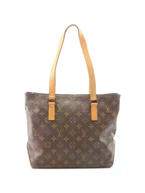 LOUIS VUITTON 2001 Monogram Cabas Piano Shoulder Bag - Brown