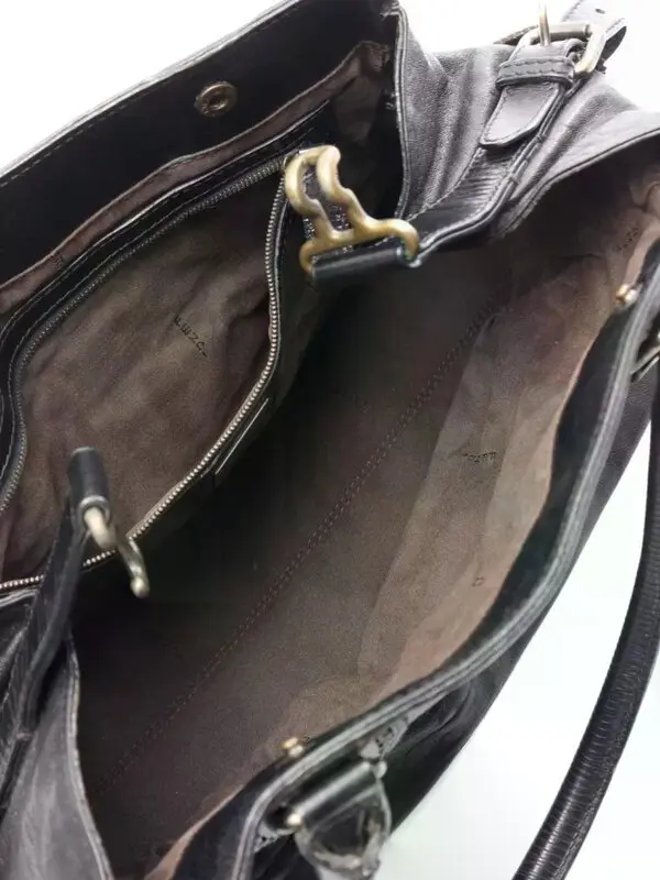 Fendi Zucca Embossed Trim Top Handle Handbag