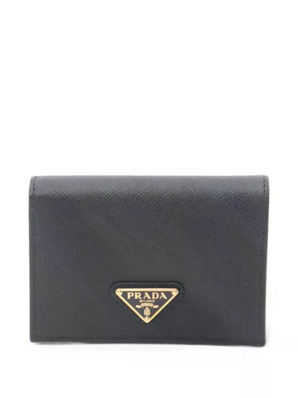 Prada Saffiano-leather Bi-fold Wallet - Black