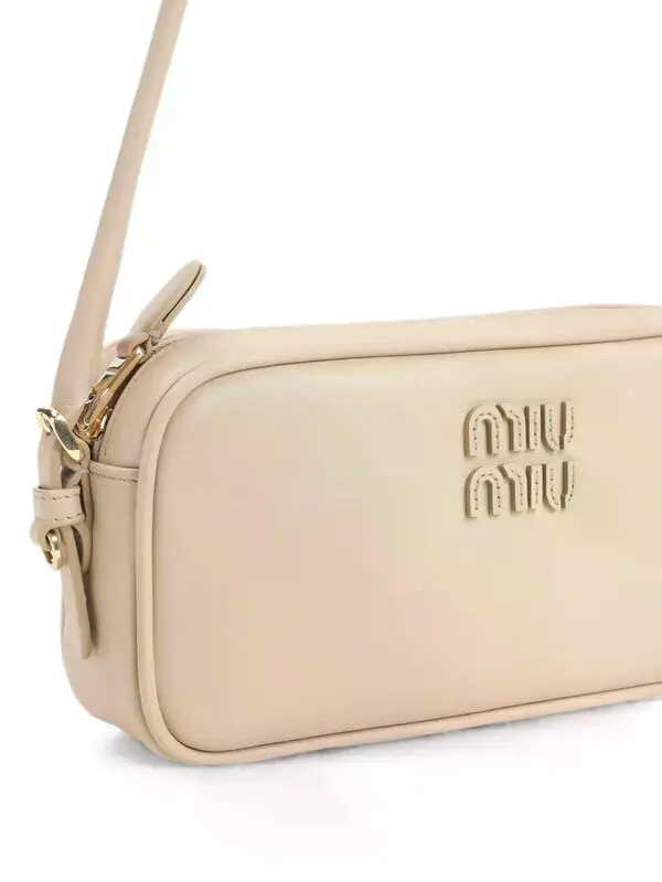 Miu Miu Logo-plaque Calf Leather Mini Pouch