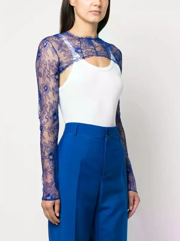 Off-White Lace Cropped Top