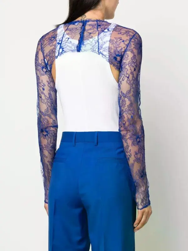 Off-White Lace Cropped Top