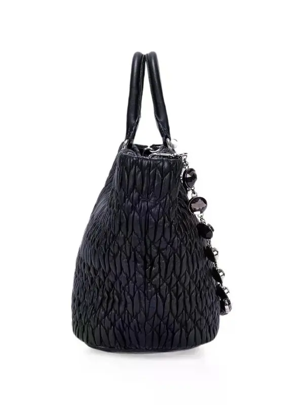 Miu Miu Matelassé Crystal-embellished Tote Bag