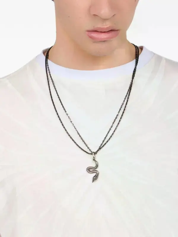 Roberto Cavalli Snake-pendant Necklace
