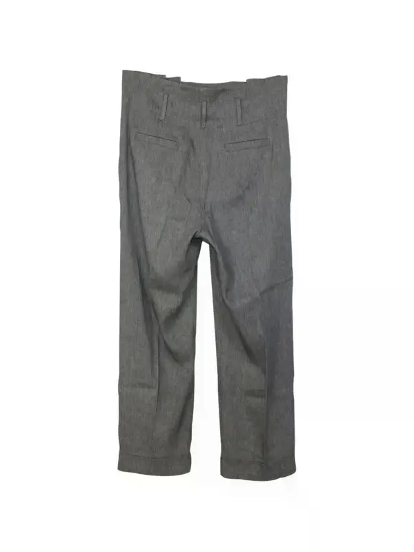 Brunello Cucinelli Pleated Herringbone Trousers - Grey