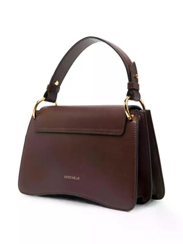 COCCINELLE Leather Tote Bag With Logo Plaque