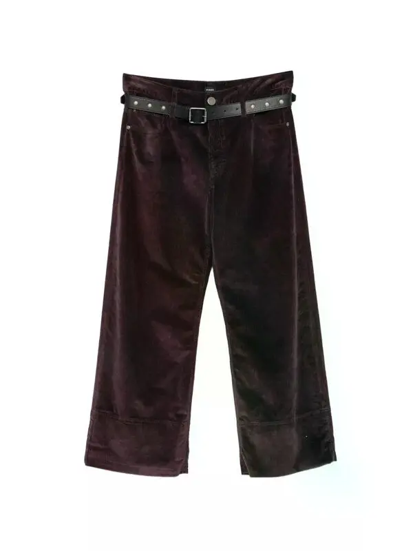Pinko Corduroy Wide-leg Trousers - Red