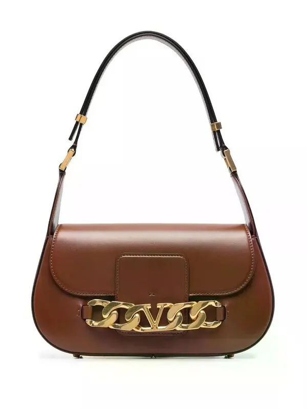 Valentino Garavani Vlogo Leather Shoulder Bag