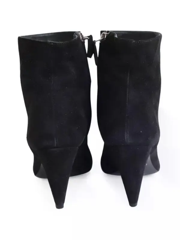 Prada Pointed-toe Suede Ankle Boots