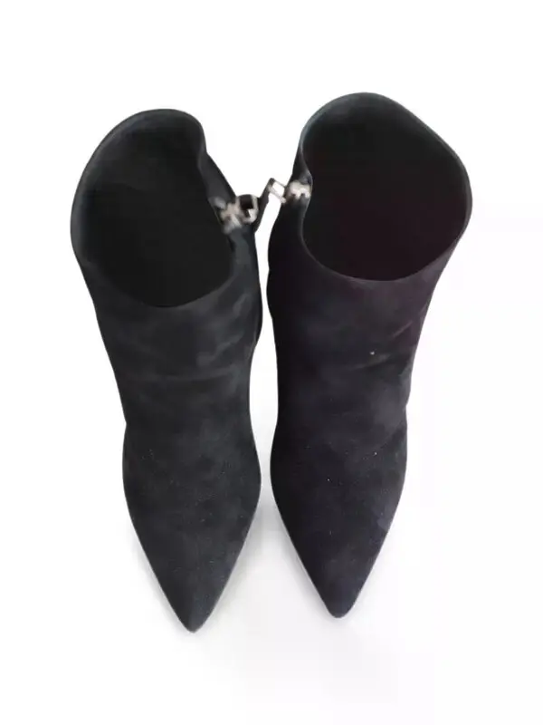 Prada Pointed-toe Suede Ankle Boots