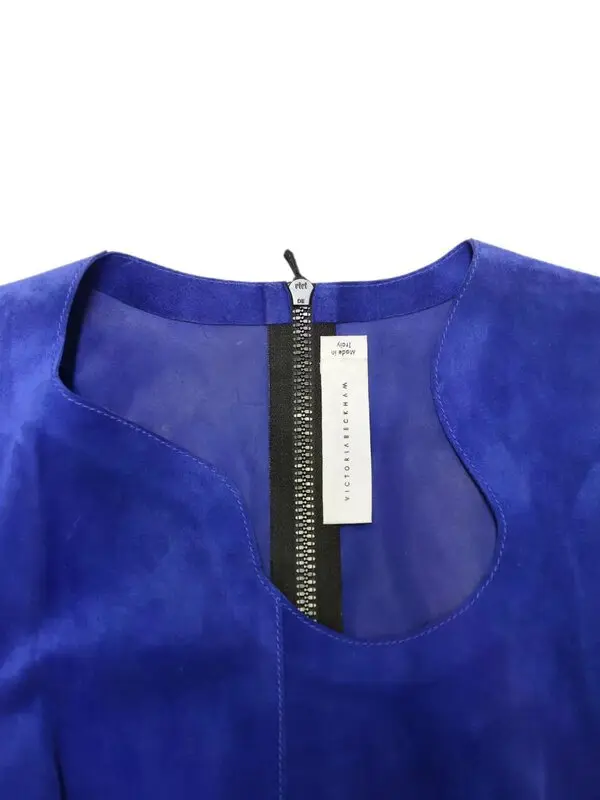 Victoria Beckham Paneled Suede Dress