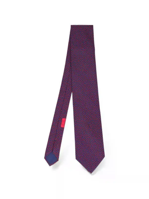 Hermès Pattern Tie - Blue