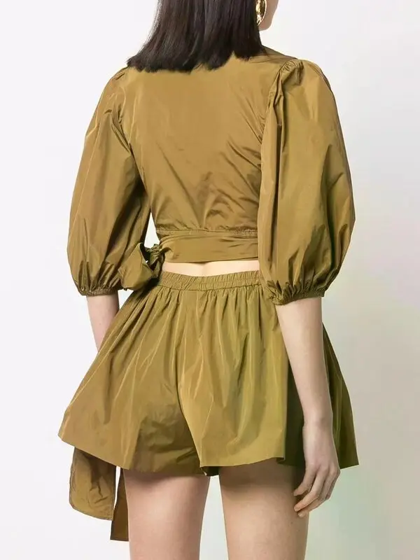 Red Valentino Wrap Cropped Blouse