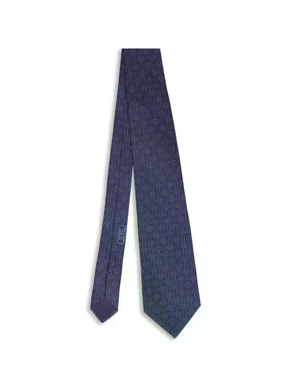 Hermès Pattern Tie - Blue