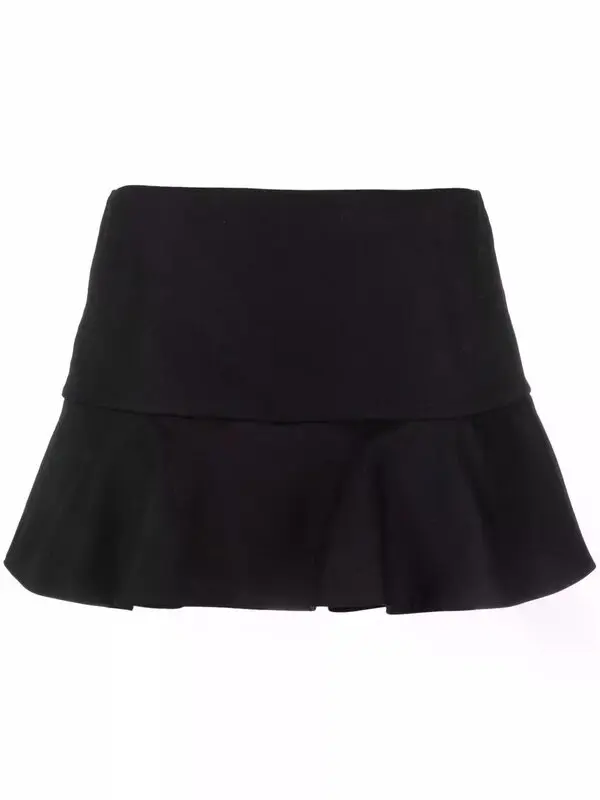 Red Valentino Pleated Flare-hem Shorts - Black