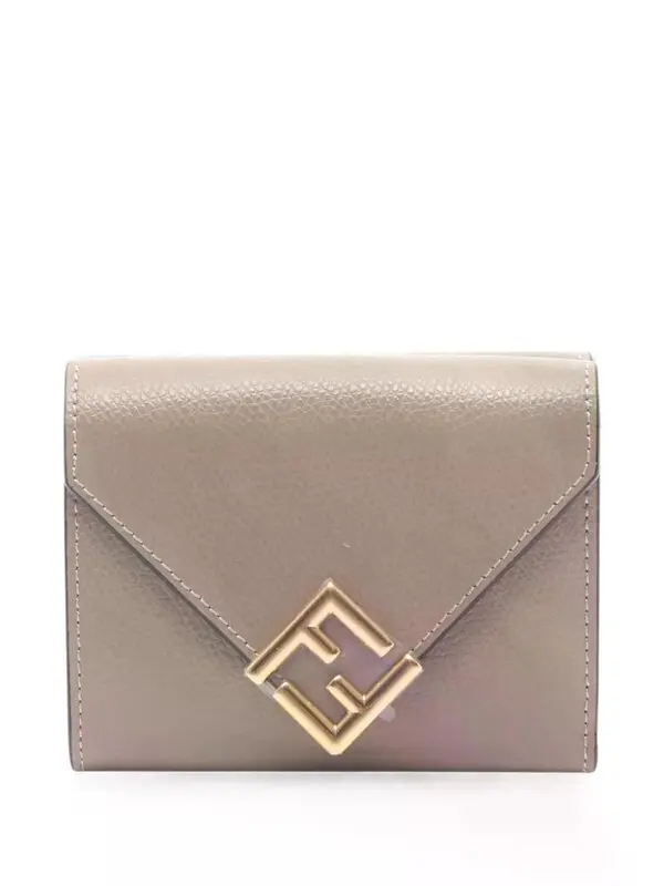 Fendi 2020s Ff Diamonds Trifold Wallet - Neutrals