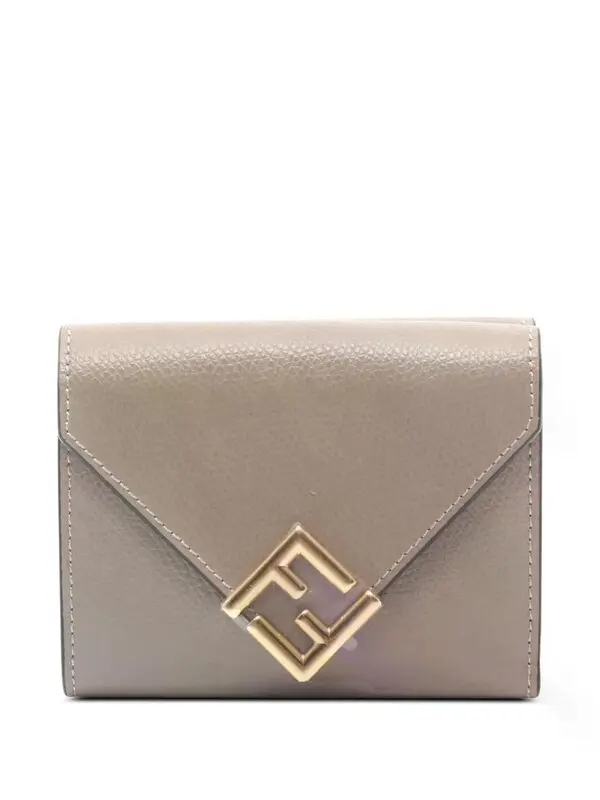 Fendi 2020s Ff Diamonds Trifold Wallet - Neutrals