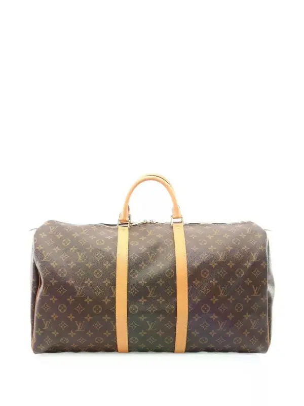 LOUIS VUITTON 2015 Monogram Keepall 55 Holdall - Brown