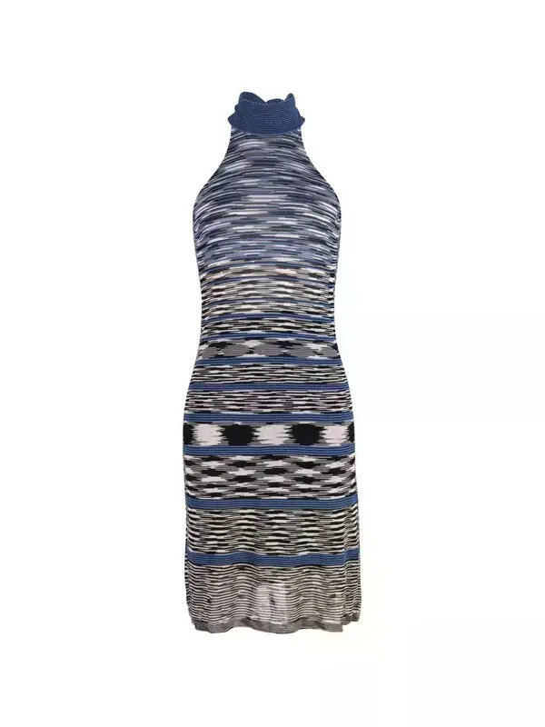 Missoni Printed Halter-neck Dress - Blue