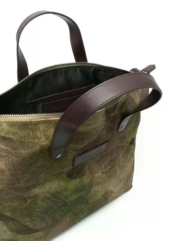 Woolrich Camou Logo-patch Tote Bag