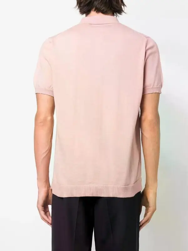 Woolrich Logo-embroidered Knitted Polo Shirt - Pink