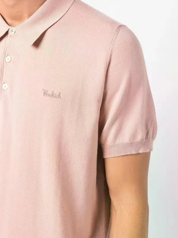 Woolrich Logo-embroidered Knitted Polo Shirt