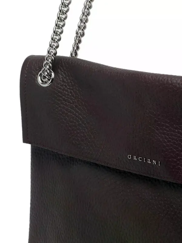Orciani Venus Grained-leather Shoulder Bag