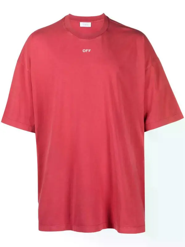 Off-White Graphic-print Cotton T-shirt - Red