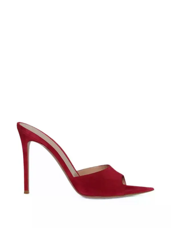GIANVITO ROSSI Elle Suede Sandals - Red