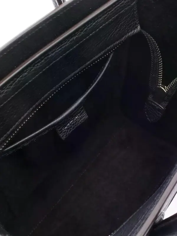 Celine 2000s Luggage Nano Two-way Leather Handbag - Black