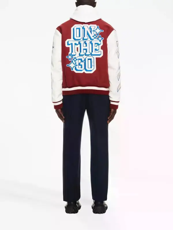 Off-White Lea Appliqué Varsity Jacket