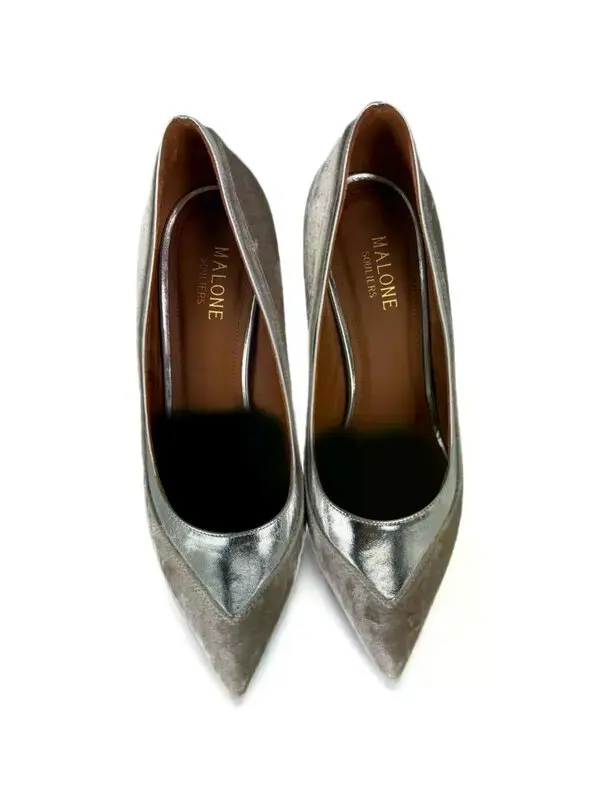 MALONE SOULIERS Pointed-toe Velvet Pumps