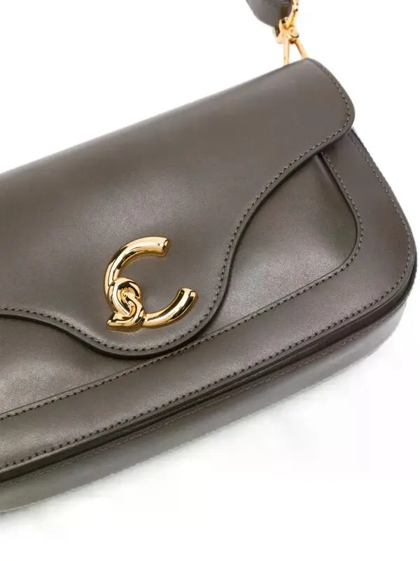 COCCINELLE Logo-plaque Leather Shoulder Bag - Green