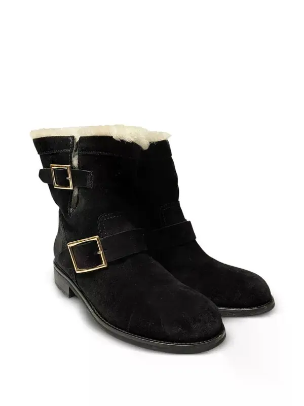 JIMMY CHOO Youth Ii Buckle Ankle Boots - Black