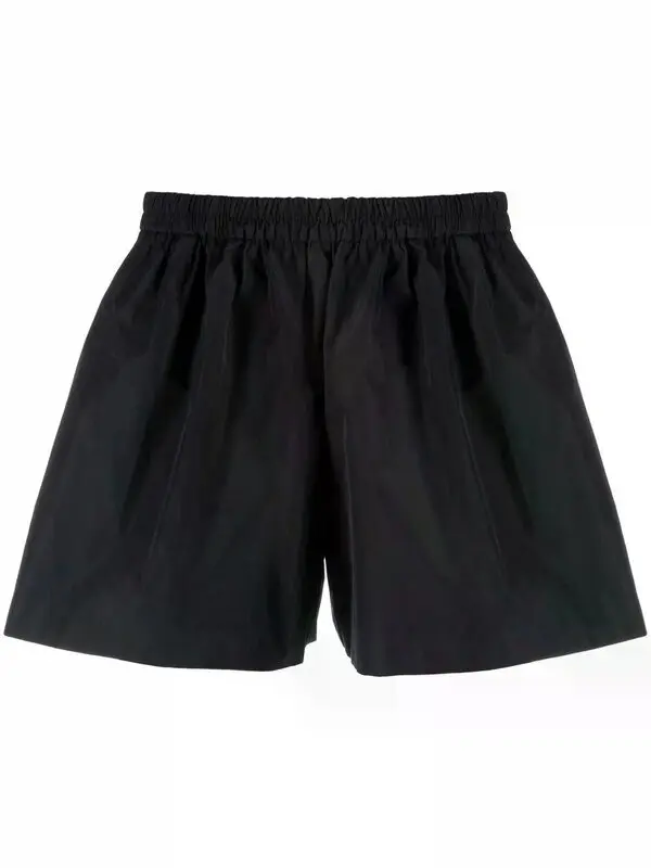Red Valentino Pleated Flared Shorts - Black