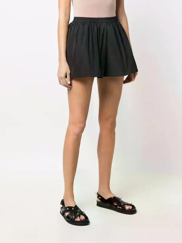 Red Valentino Pleated Flared Shorts