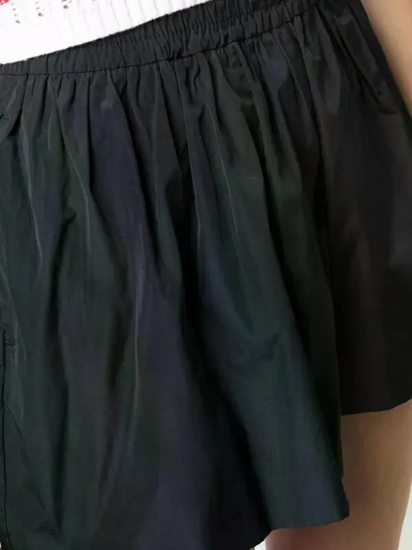 Red Valentino Pleated Flared Shorts