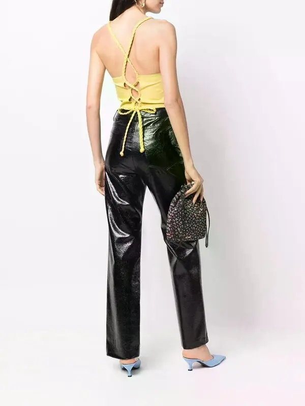 Red Valentino Halterneck Top With Lace-up Detail