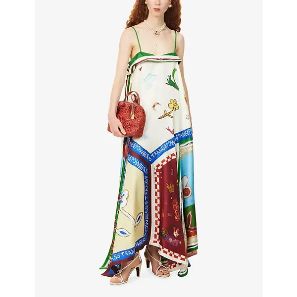 ALEMAIS Tangible Love Silk Midi Dress