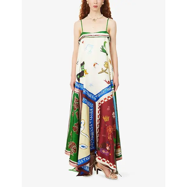 ALEMAIS Tangible Love Silk Midi Dress