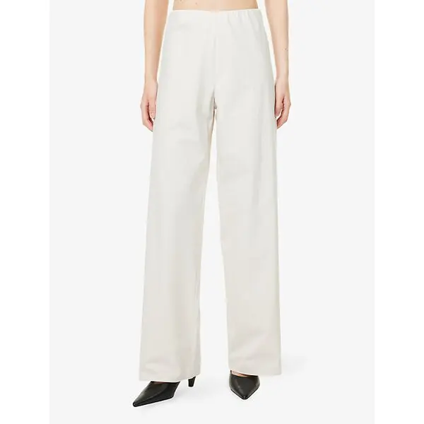 Vince Colette Wide-leg Cotton Trousers