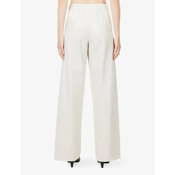 Vince Colette Wide-leg Cotton Trousers