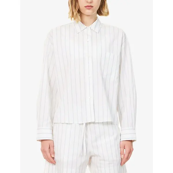 Jenni Kayne Ease Pinstripe Cotton Shirt