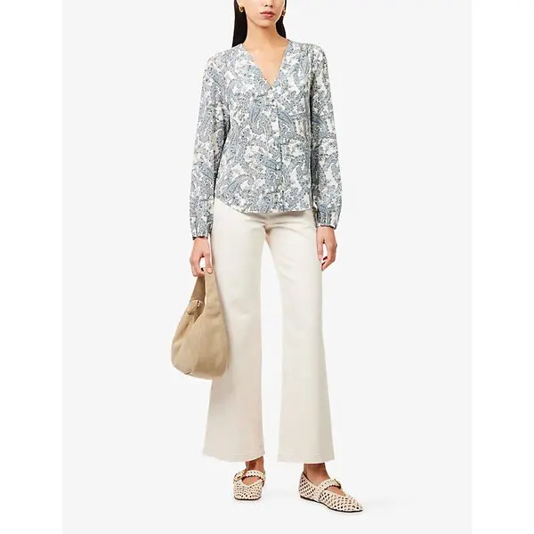 Veronica Beard Farah Paisley-print Silk-blend Blouse