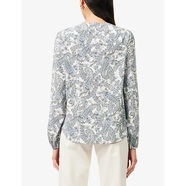 Veronica Beard Farah Paisley-print Silk-blend Blouse