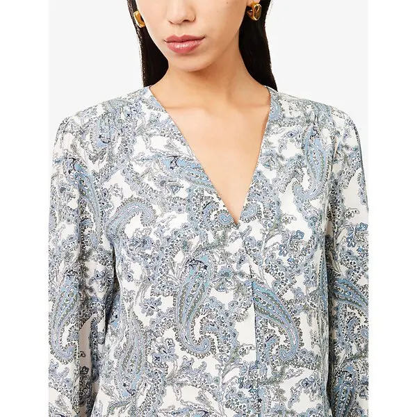Veronica Beard Farah Paisley-print Silk-blend Blouse