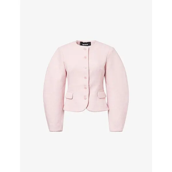 ROTATE BY BIRGER CHRISTENSEN Cocoon Flap-pocket Woven Jacket - Cherry Blossom