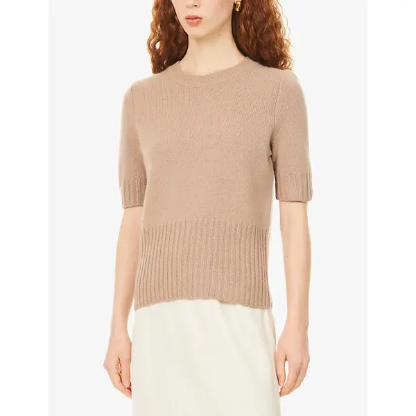 Vince High Rib Wool And Cashmere Blend Jumper